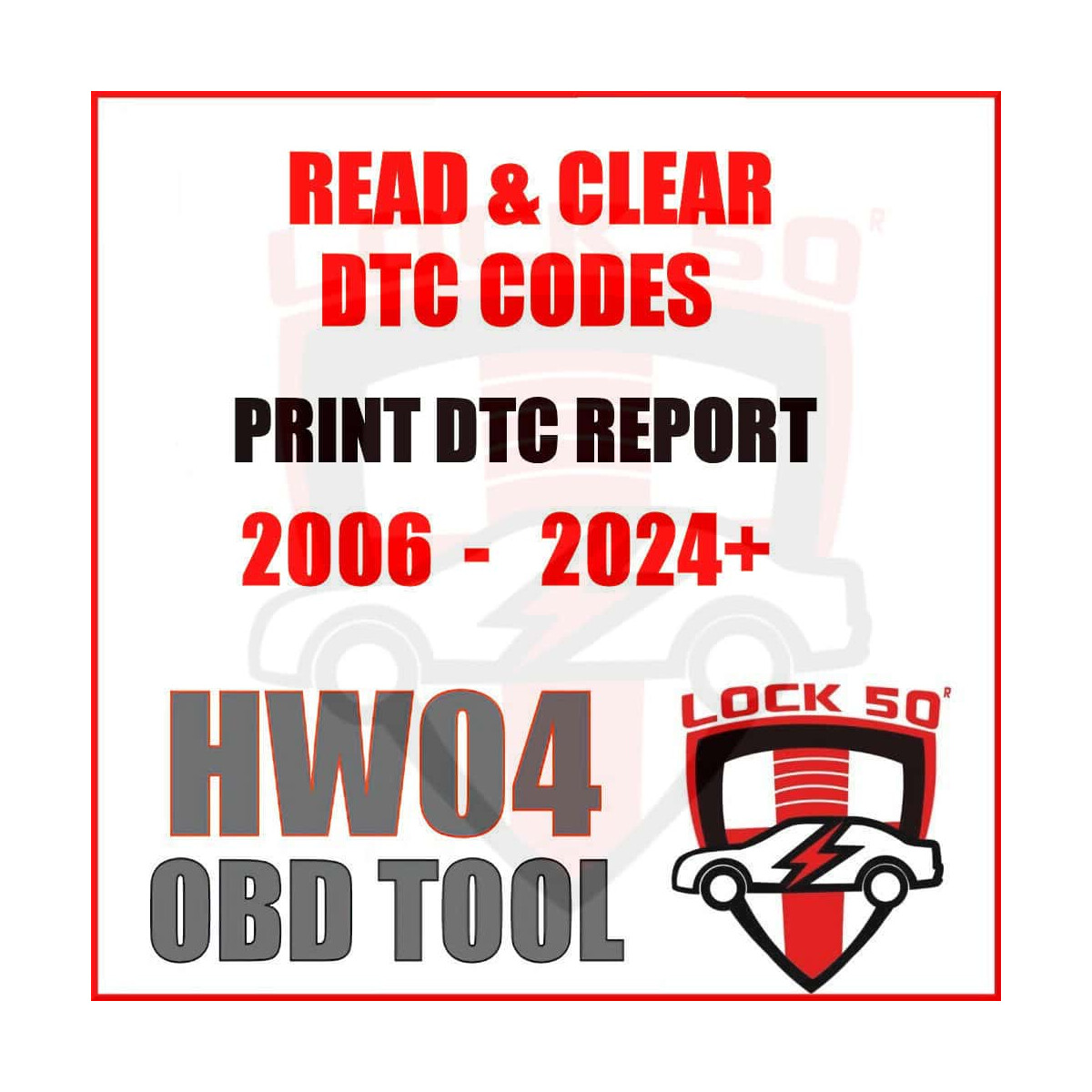 Lock50 HW04 OBD Tool JLR 2006 to 2024+ Diagnostics Read + Clear DTC