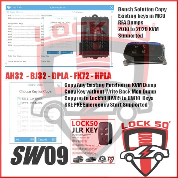 Lock50 JLR Transponder Key Copy & Unlocking & Change ID Emulator ...