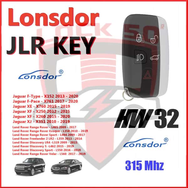HW32 Lonsdor JLR KEY 2010 TO 2020 -SA2036 315 MHZ
